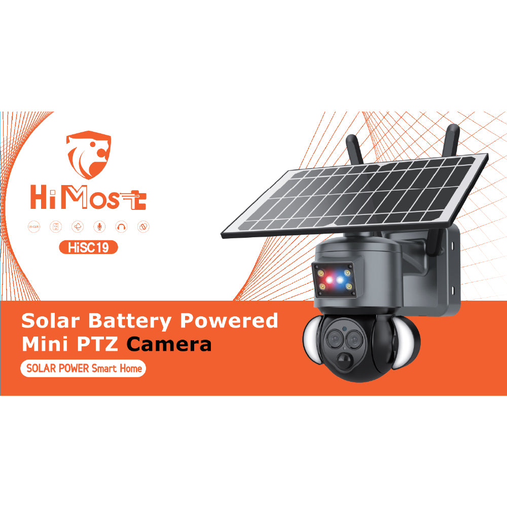 12x Zoom Solar Power Wifi PTZ Security Camera – HiMost